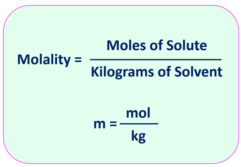 Molality - Chemistry Steps